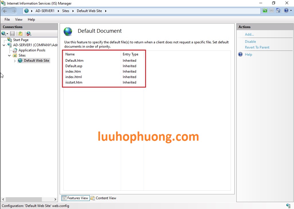 Cài đặt và cấu hình IIS Web Server trong Windows Server 2022 - Luu Ho ...