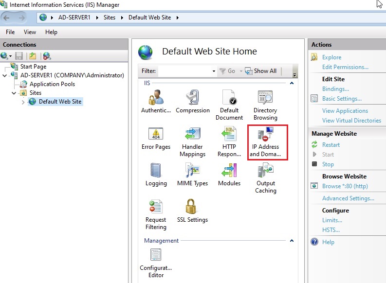 Cấu hình giới hạn địa chỉ IP và Domain trong IIS Web Server-Windows Server 2022 - Luu Ho Phuong Blog