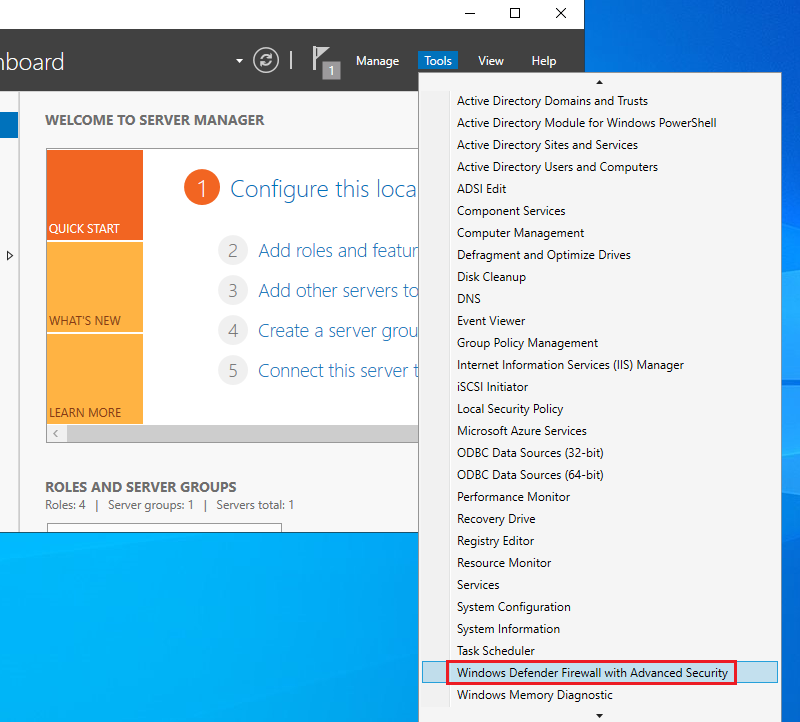 Tạo một Inbound port allow rule trong Windows Firewall – Windows Server ...