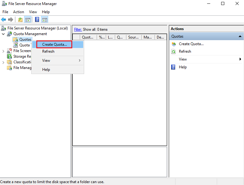 Hướng dẫn cách cấu hình giới hạn dung lượng lưu trữ (Quota) cho một Shared Folder trong Windows ...