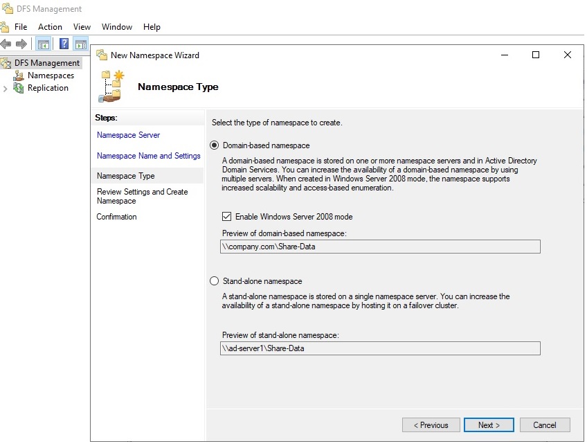 Hướng dẫn cài đặt và cấu hình DFS Namespaces trong Windows Server 2022 - Luu Ho Phuong Blog
