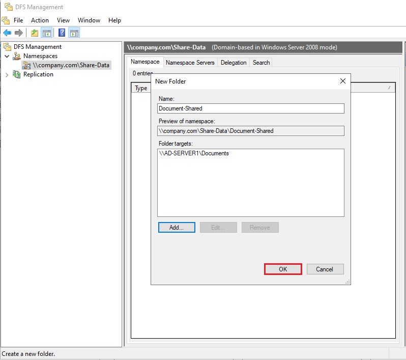 Hướng dẫn cài đặt và cấu hình DFS Namespaces trong Windows Server 2022 ...