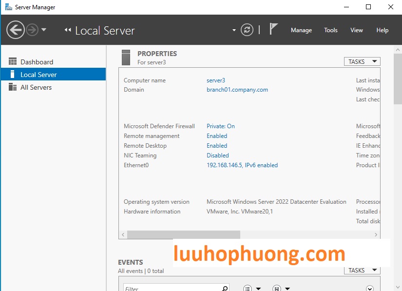 Hướng dẫn cấu hình Child Domain - Windows Server 2022 - Luu Ho Phuong Blog