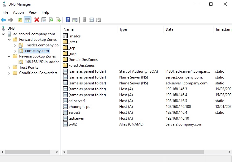 Tạo DNS CNAME Record trong Windows Server 2022 - Luu Ho Phuong Blog
