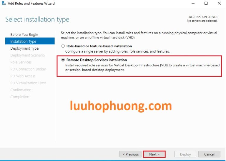Hướng dẫn cách cài đặt Dịch vụ Remote Desktop (dựa trên kiểu phiên ...