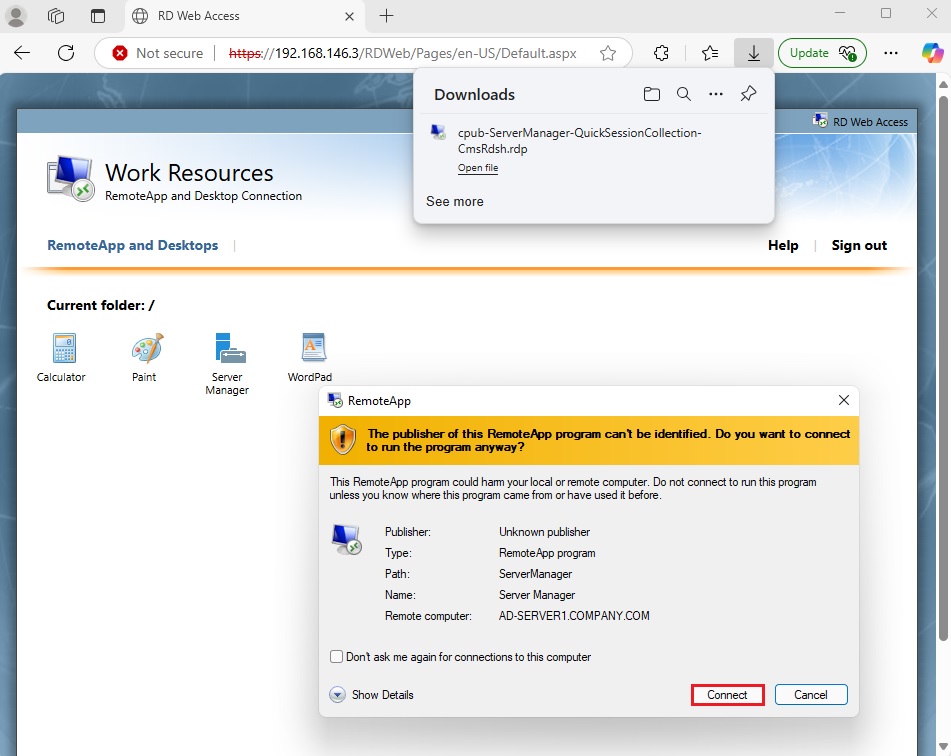 Hướng dẫn cách cài đặt và cấu hình RemoteApp - Windows Server 2022 - Luu Ho Phuong Blog