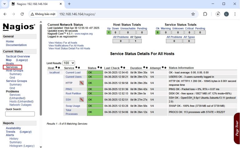 Hướng dẫn cài đặt và cấu hình Nagios Core trong Ubuntu 24.04 - Luu Ho Phuong Blog
