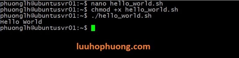 Hướng dẫn làm thế nào để viết Bash Scripting trong Linux - Luu Ho Phuong Blog