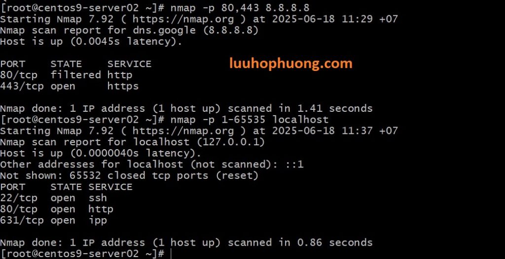 Hướng dẫn sử dụng công cụ quyét cổng Nmap Port Scanning trong Linux ...