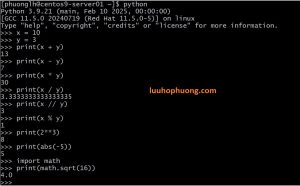 Hướng Dẫn Học Lập Trình Python Cơ Bản Từ A-Z - Luu Ho Phuong Blog