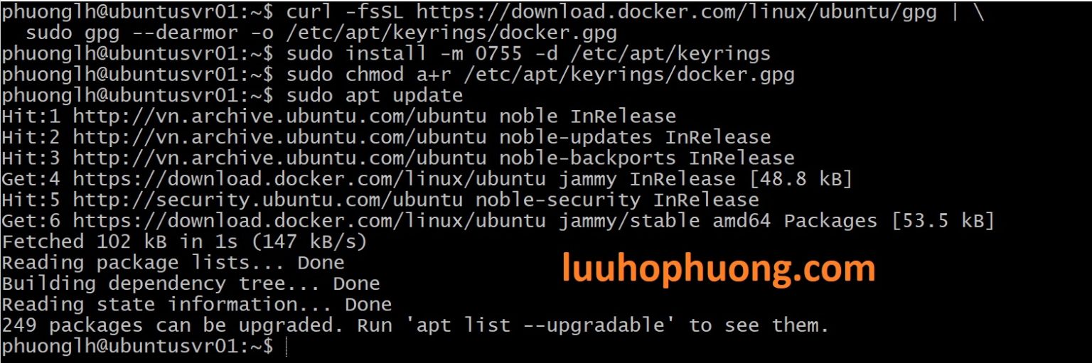 Quản trị Docker trên Ubuntu 24.04 từ A đến Z – Hướng dẫn chi tiết - Luu Ho Phuong Blog