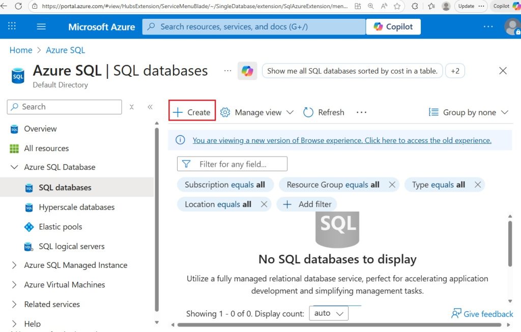 Hướng dẫn cách triển khai một Simple Azure SQL Database - Luu Ho Phuong ...